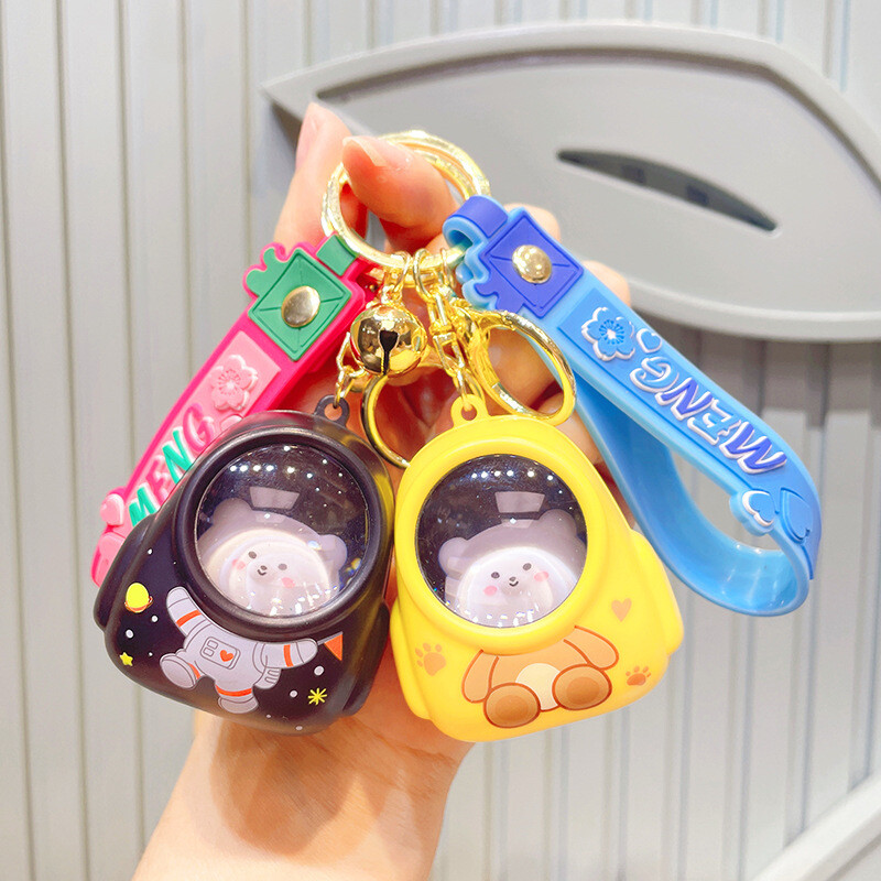 Adorable Style Cartoon Bear Night Light Backpack Keychain Ornament Car ...