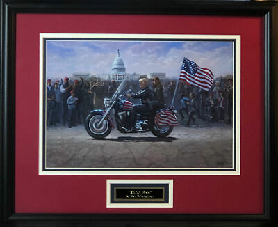 Jon McNaughton Donald Trump Maga Ride Motorcycle Print from Authorized ...