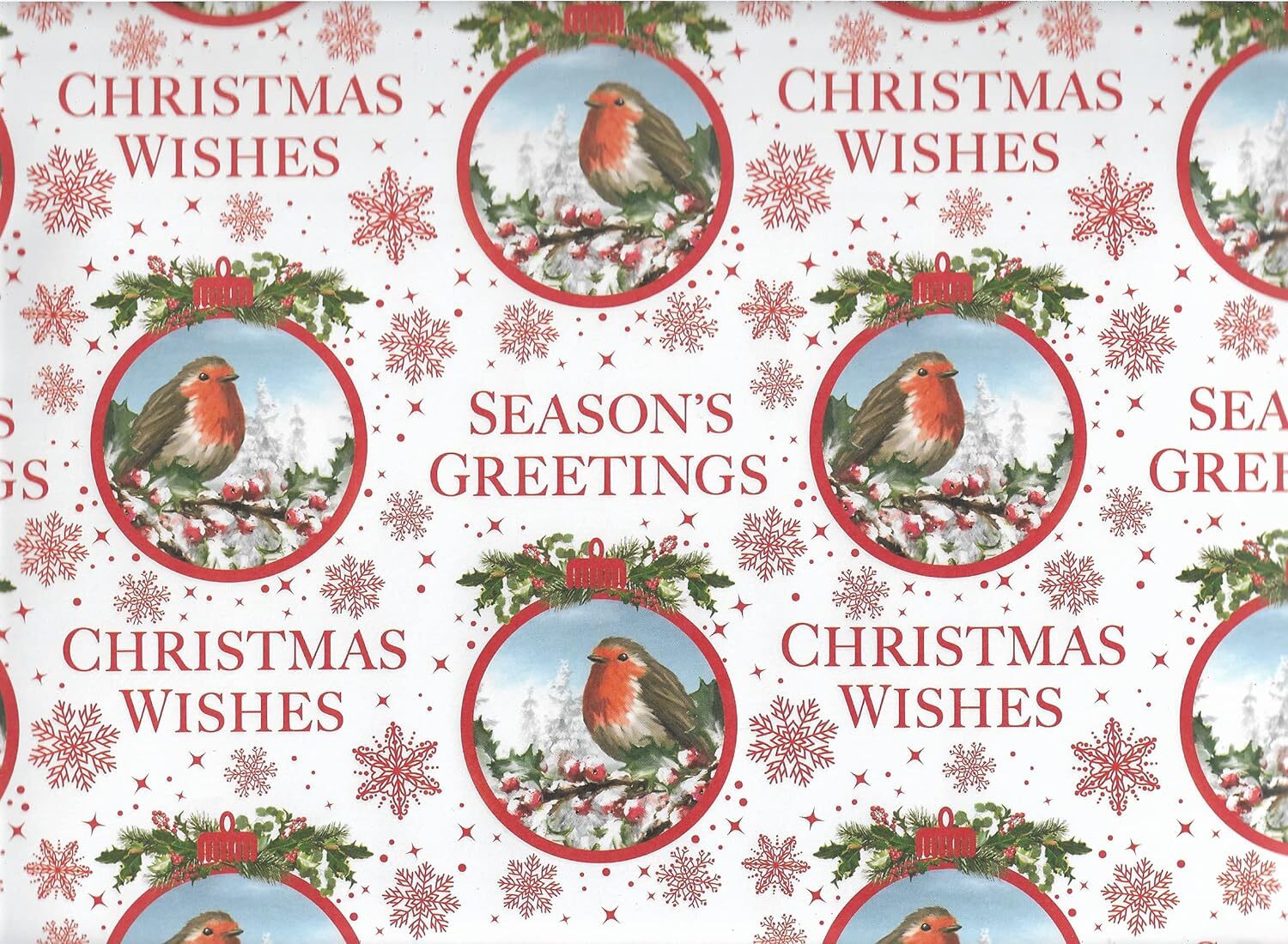 4/8/20 Large Festive Christmas Wrapping Paper Sheets Cute Traditional ...