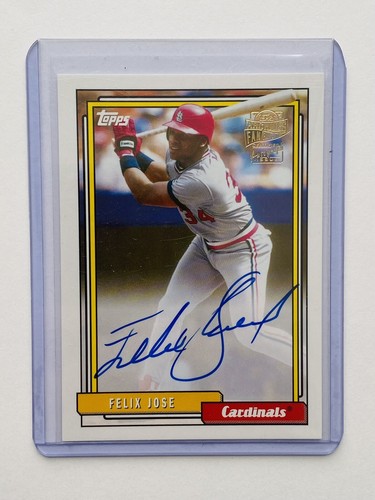 Felix Jose 2020 Topps Archives Fan Favorites Autograph Auto #FFA-FJ St ...