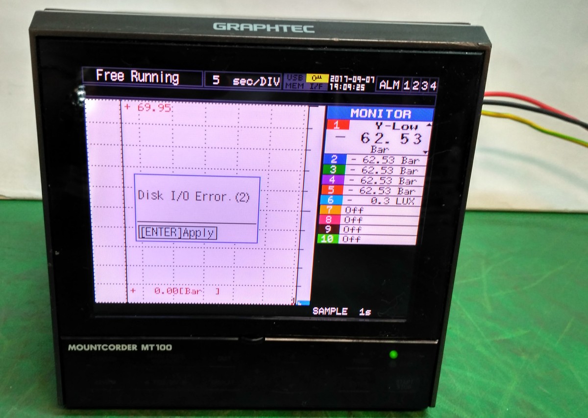 Graphtec Mt100 Paperless Chart Recorder Paperless Recorder KR3S00