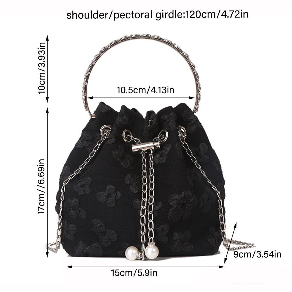Circle Handheld Shoulder Bags Drawstring Bucket Bag Women | eBay