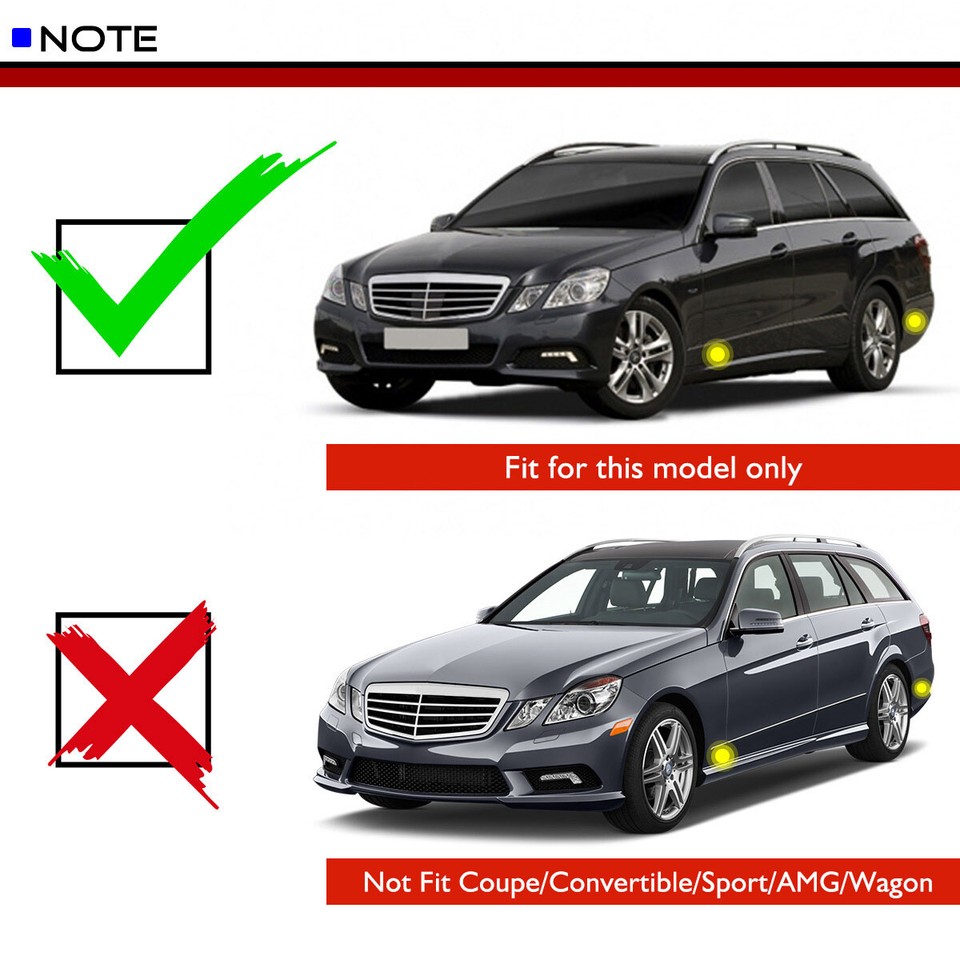 4x Splash Guard Mud Flaps Front & Rear for Mercedes-Benz W212 E-Class ...