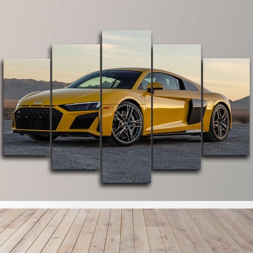 Audi R8 Super Racing Luxury Car 5 Piece Canvas Wall Art High Quality ...