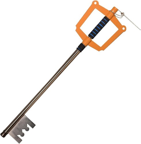 Carbon Steel sora Kingdom Hearts Keyblade Yellow Key Real Metal W/Stand ...