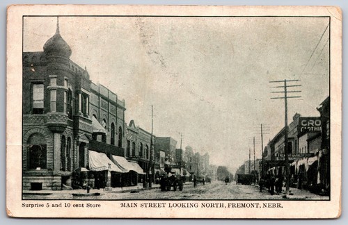 Fremont Nebraska~Main Street North~Surprise 5&10c Store~1910 Postcard ...