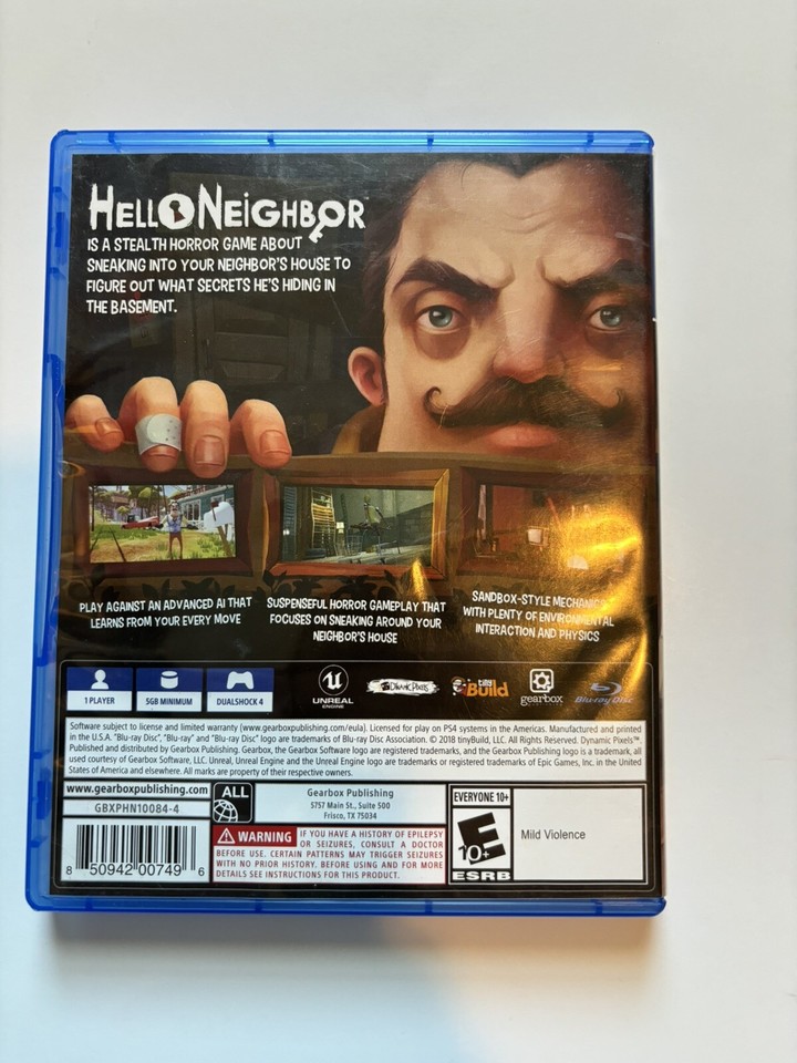 Hello Neighbor (PlayStation 4, 2018) 850942007496 | eBay