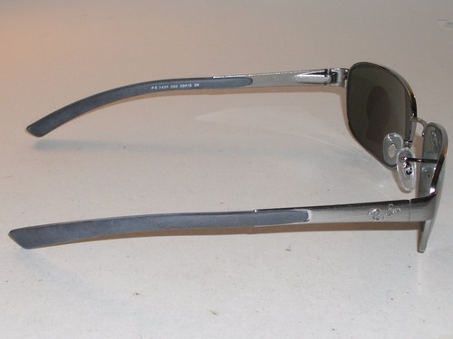 RAY BAN RB3430 59[]18mm SLEEK BRUSHED GUNMETALG15 RECTANGULAR ...