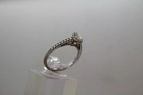 14k White Gold .50ctw DIAMOND HALO DISNEY MERIDA ring size 7 | eBay