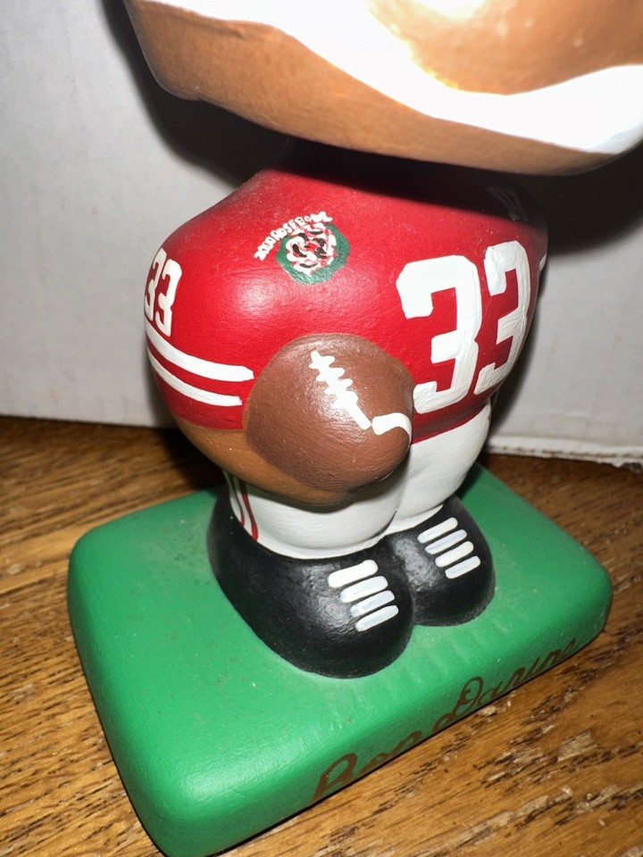 Ron Dayne Rose Bowl CATMAN NODDER BOBBLEHEAD Red Jersey Rare Wisconsin ...
