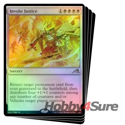 Foil Invoke Justice X4 M/NM Magic: The Gathering MTG Kamigawa: Neon ...