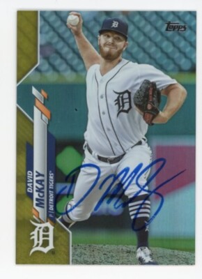 SIGNED BASEBALL CARD AUTO TOPPS 2020 DETROIT TIGERS DAVID McKAY #U136 ...