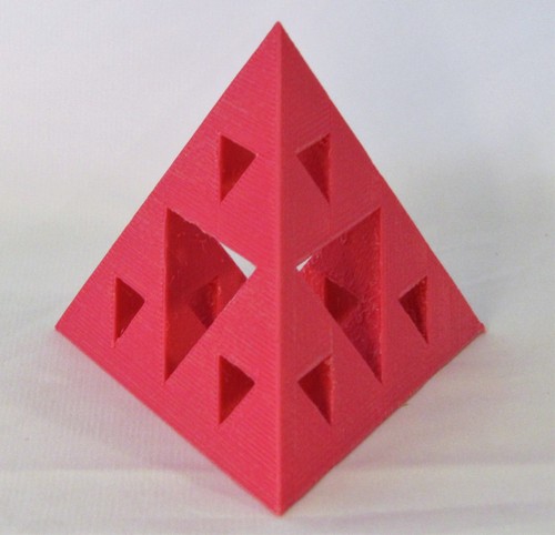 3D Sierpinski Triangle Sieve Fractal Model Tetrahedron Tetrix Science ...
