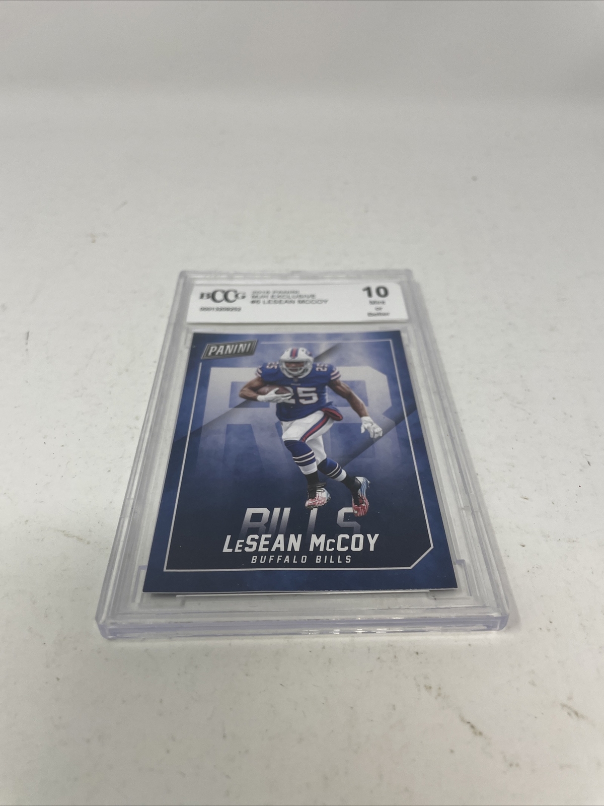 LESEAN MCCOY 2018 Panini MJH Exclusive #6 Beckett BCCG 10 Mint Buffalo ...