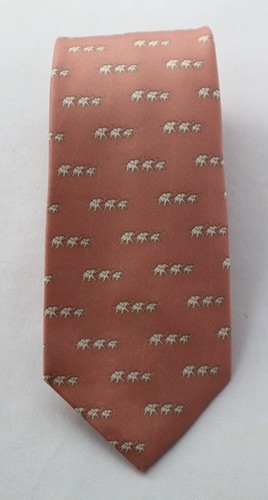 Jim Thompson Neck Tie Thai Silk Elephant Printed Pink 54"L | eBay