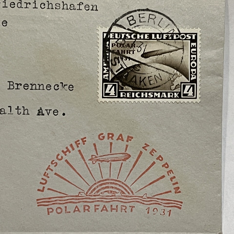 1931 GERMANY GRAF ZEPPELIN POLAR COVER TO FRIEDRICHSHAFEN VIA ARCTIC ...
