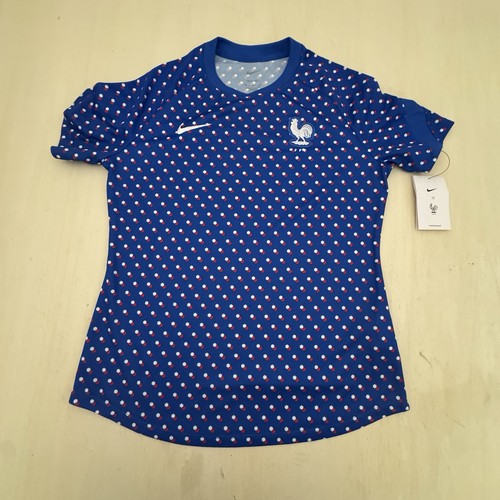 Nike France FFF Rooster Womens Soccer Jersey CW9485-439 Blue Size ...
