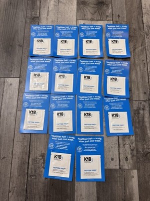 K18 Peptide Prep Professional Shampoo - 1 ml/ .03 oz 14 Packets Samples ...