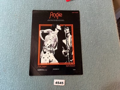 COLLECTIBLE Angie The Rolling Stones Promopub BV Sheet Music Warner ...