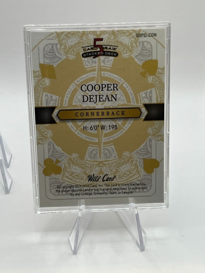 2024 WILD CARD 5 CARD DRAW STACKED DECK #SDPD-CDN COOPER DEJEAN 2/2 SSP ...