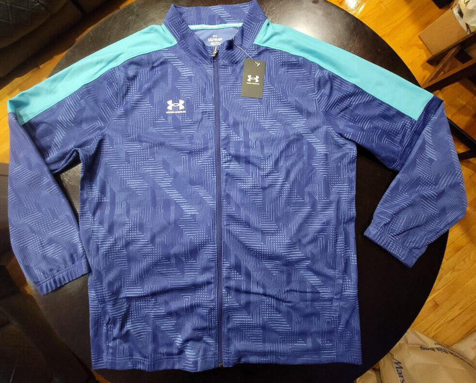 Under Armour Men's Blue Challenger Full Zipper Track Jacket Under Armour Men's Blue Challenger Full Zipper Track Jacket