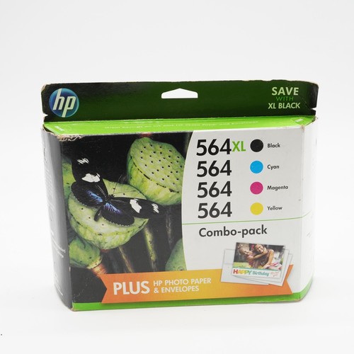 Genuine hp Combo-Pack Black 564 XL and Tri Color Ink Cartridge Set Exp ...