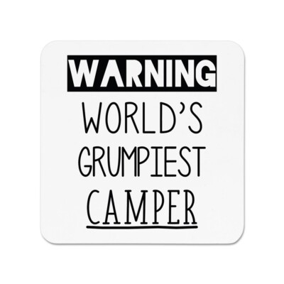 Warning World's Grumpiest Camper Fridge Magnet Best Festival Camping ...