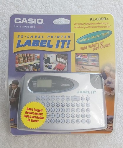 Casio EZ-Label Printer Label It! KL-60SR-L Includes Starter Tape New ...