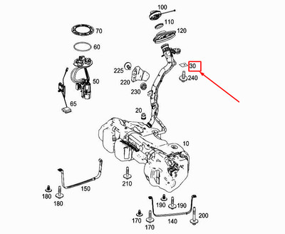 NEW MERCEDES-BENZ C W205 TANK FILLER BASE PROFILE SEAL A2054730180 ...