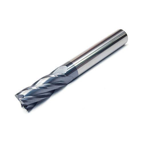 1/4" Carbide Square End Mill HRC 45 Deg Single End 4 Flute AlTiN ...