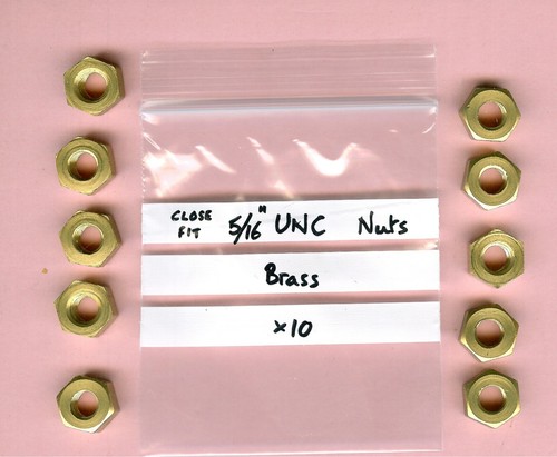 5/16" Close Fit UNC Nuts Brass (10 off) Freepost | eBay