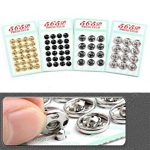 Mini Button Buckle Invisible Metal Snap Buttons Fasteners Press Studs ...