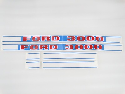 Hood Bonnet Decal Sticker Decal Set Fit Ford New Holland 3000 Tractor ...