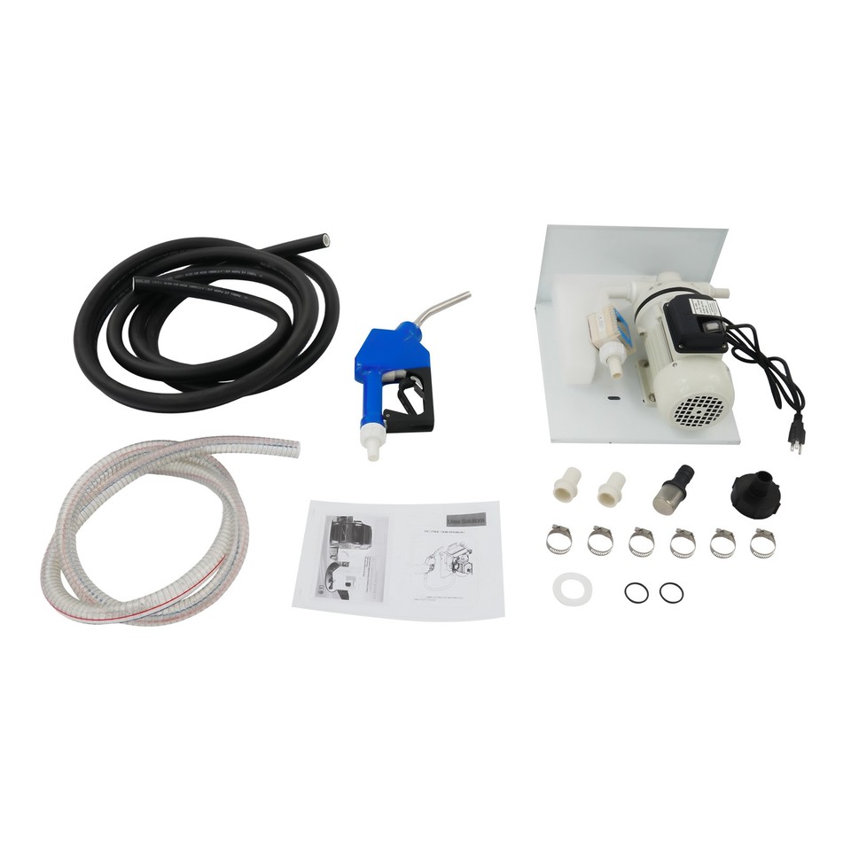Fuel Station DEF Transfer Pump Kit, 110 Volt AC 10.5 GPM Manual Nozzle ...