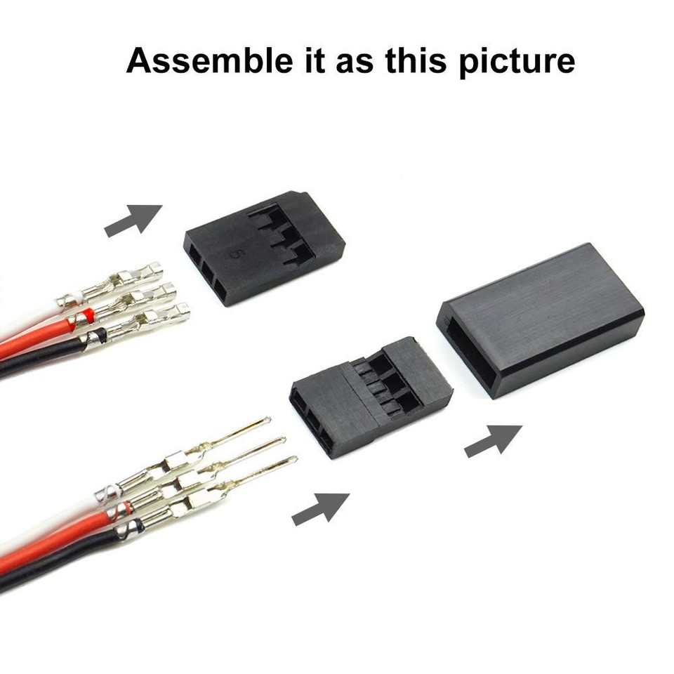 30 Sets Servo Plug Female Connector Crimp Pin Kit Futaba for Hitec ...