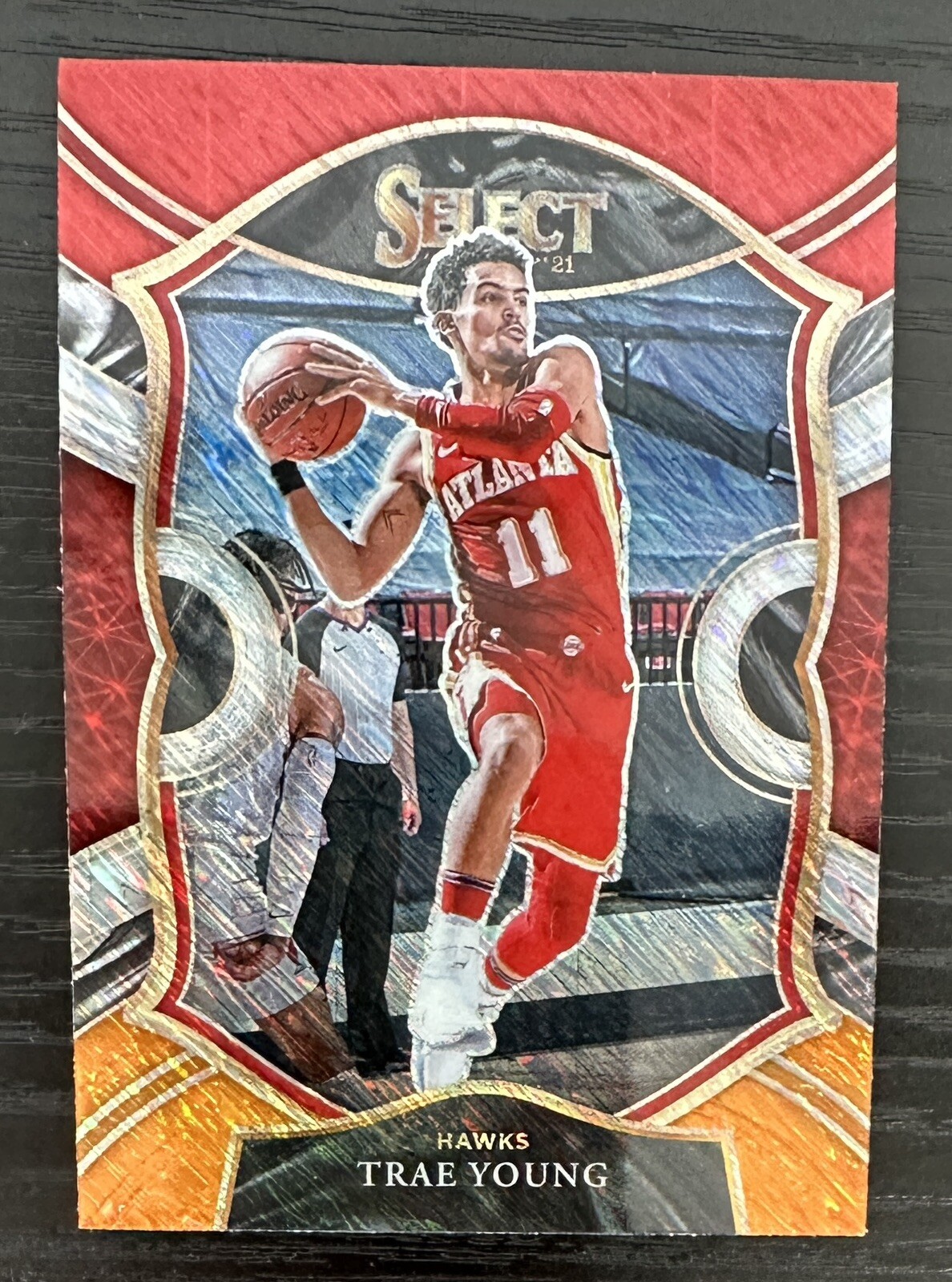 2020-21 Panini Select NBA Trae Young #2 Concourse Red White Orange ...
