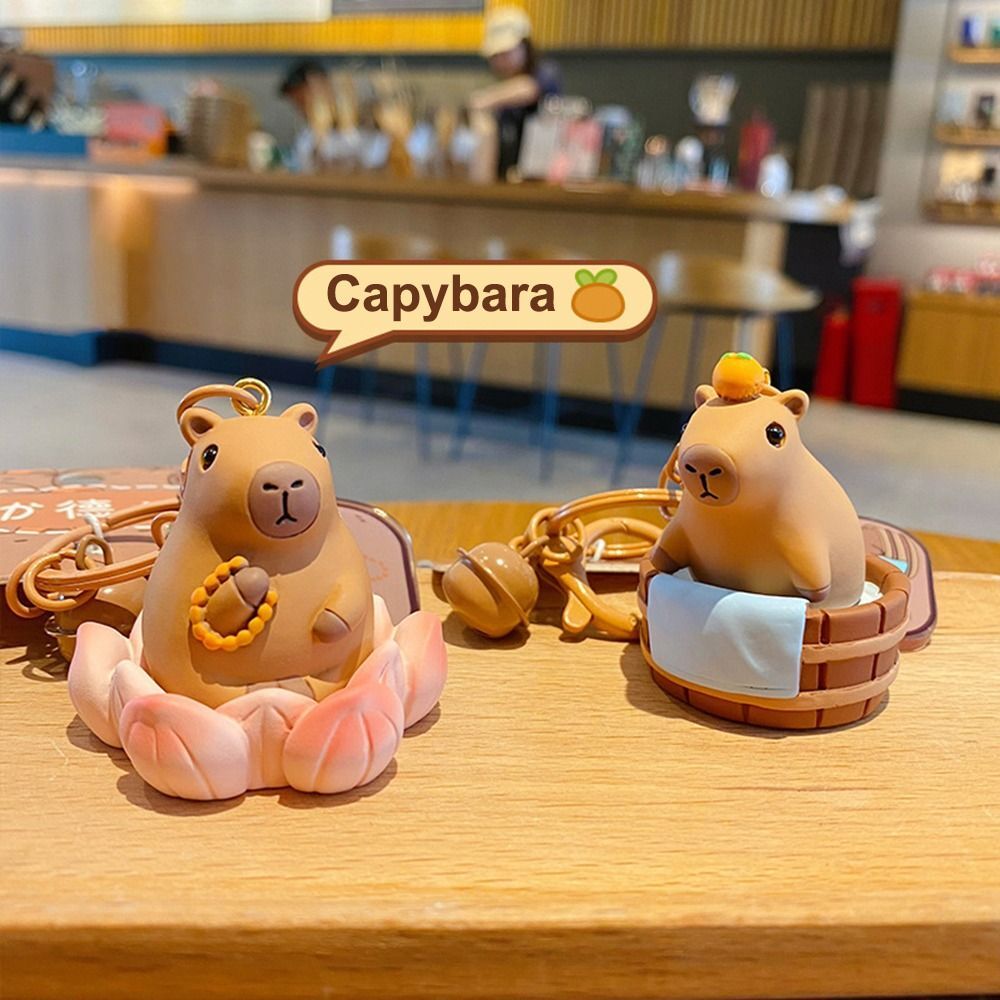 Resin Riding Seagull Capybara Pendant Cartoon Capybara Worm Doll ...