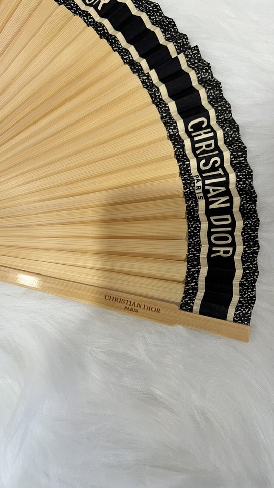 Christian Dior DIORIVIERA Folding Fan Black Novelty Brand New Sealed ...