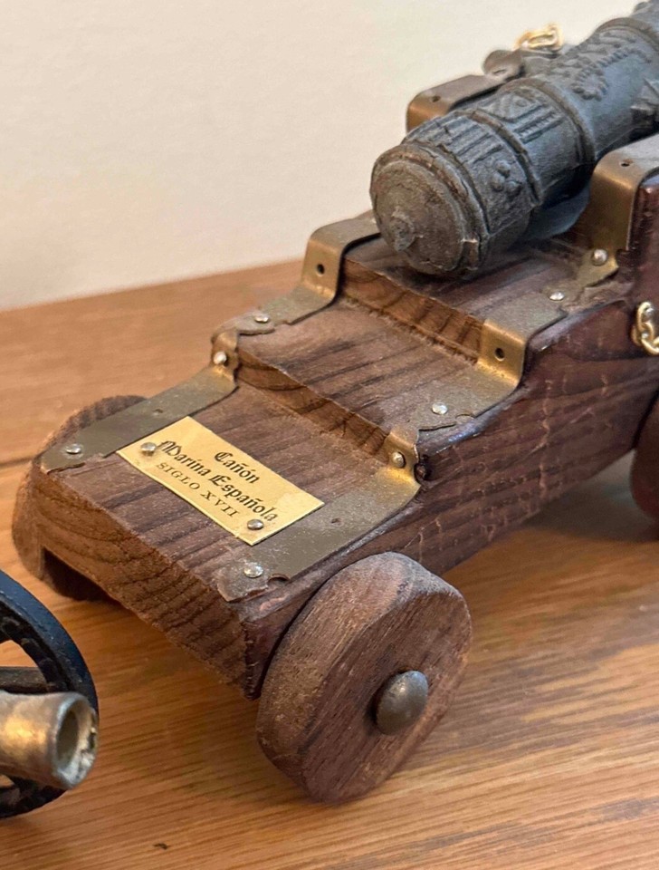 Vintage Model Antique Cannon Replica Canon Marina Espanola Siglo XVIII ...