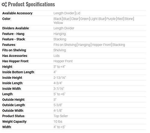 Akro-Mils 30210 AkroBins Plastic Storage Bins Space-Saving Stackable ...