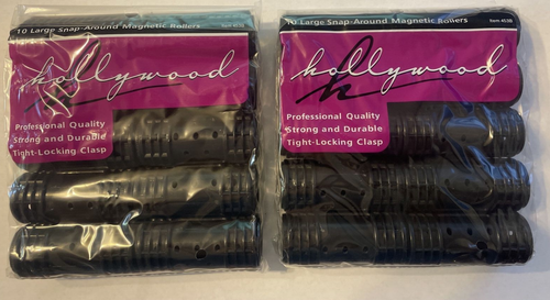(Lot of 2) Hollywood Large Snap-Around Magnetic Rollers, 10 Each Pack ...