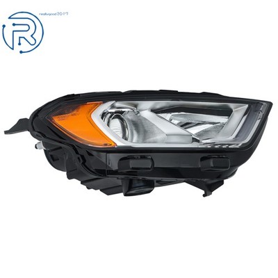 Headlight Halogen W/LED DRL Right/RH Chrome Housing For Ford EcoSport ...