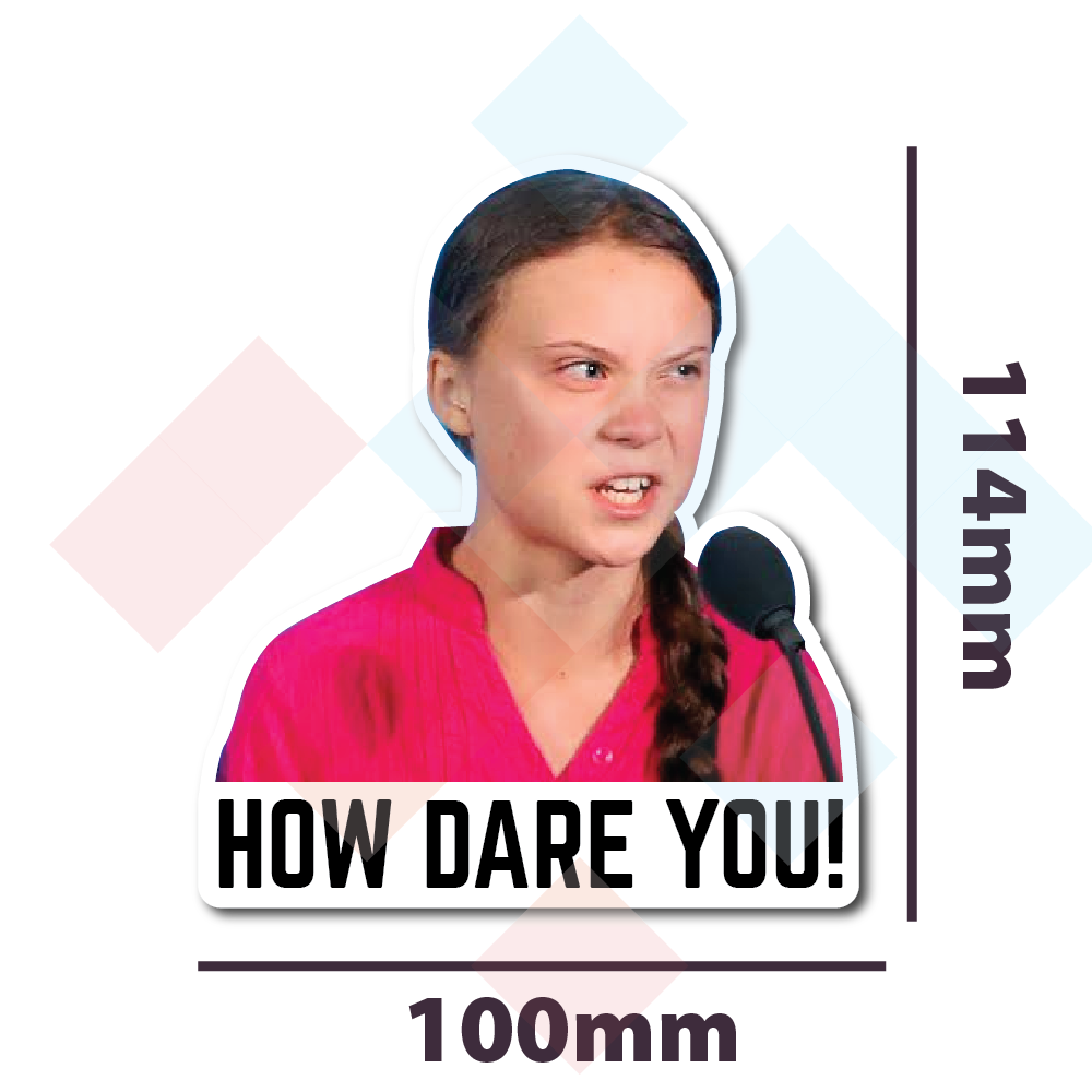 Greta Thunberg Climate Change Action HOW DARE YOU Sticker - JDM Car 4x4 ...