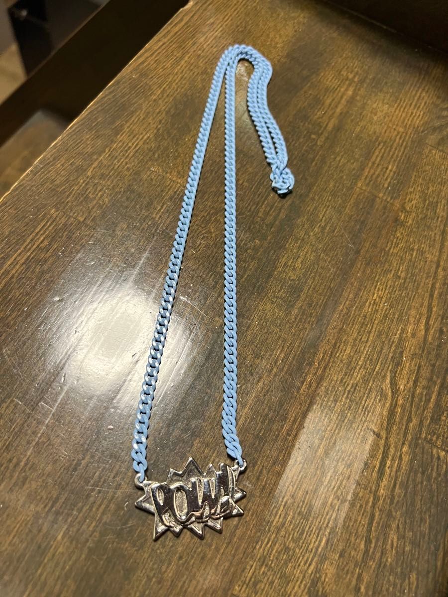 Ambush POW! Chain Necklace Pendant Silver Blue Used | eBay