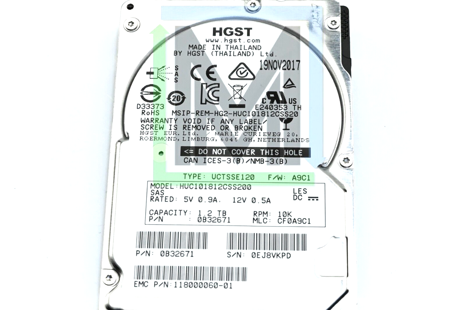 005052048 118000060-01 EMC ISILON A200 H500 H600 DV 1.2TB 10K 2.5" 6Gb ...