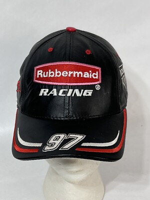 Rubbermaid Racing 97 Cap Hat Kurt Busch Black Red NASCAR Roush | eBay