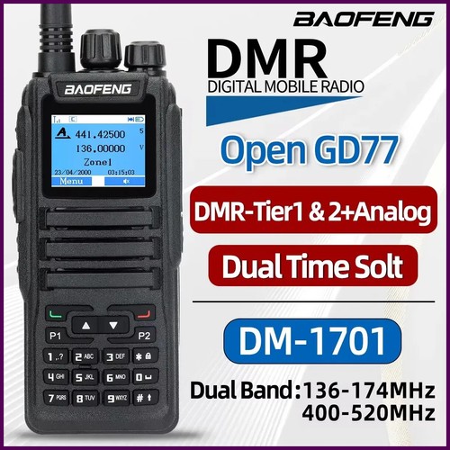 Baofeng DM-1701 DMR + Program Cable Radio Dual Band Ham 5W Two-Way Walkie-Talkie | eBay UK