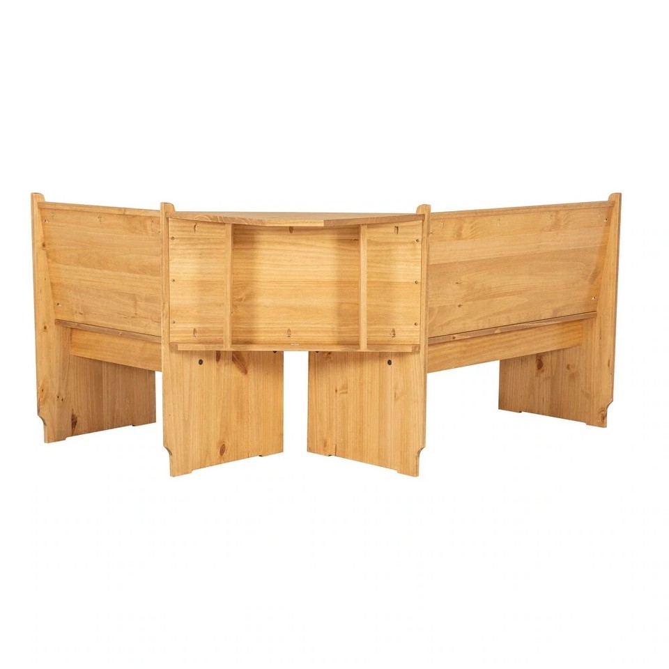 Elegant Breakfast Nook - Solid Pine, Configurable, Hidden Storage in ...