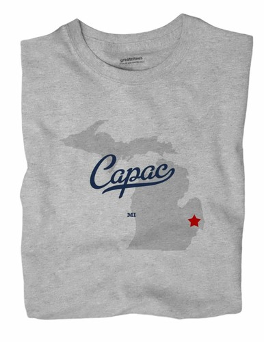 Capac Michigan MI Mich T-Shirt MAP | eBay