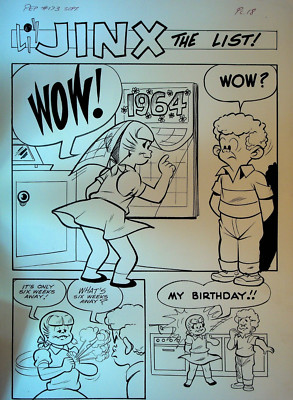 Pep Comics 173 Original Comic Art Page 18 Lil Jinx Joe Edwards | eBay
